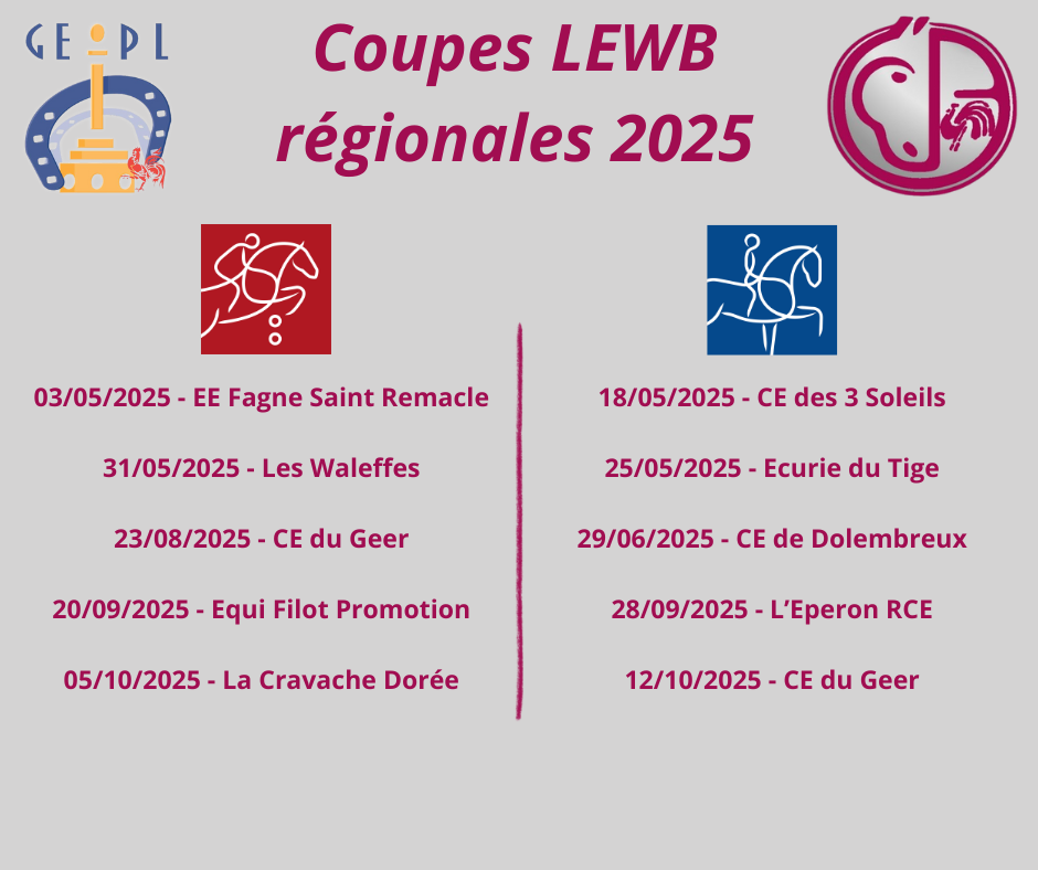 Coupes LEWB | GEPL | Groupement Equestre de la Province de Liège